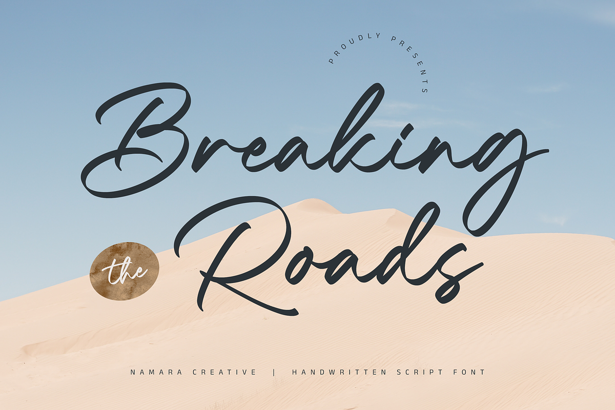 Breaking Road Handwritten Script, a Script Font by namaracreativestudio