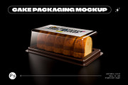 Cake Container Packaging Mockup, a Packaging Mockup by herutage