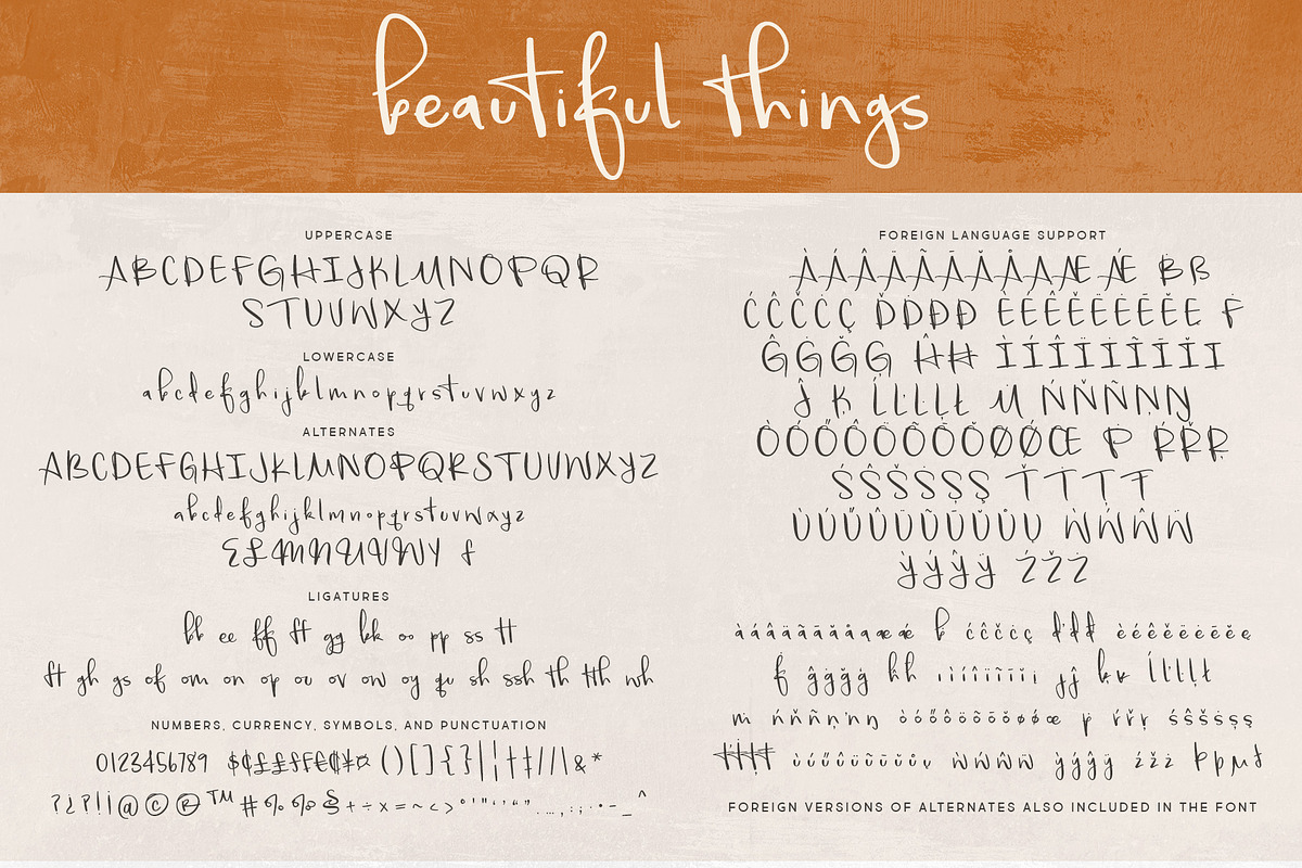 Beautiful Things, a Script Font by Brittney Murphy Design