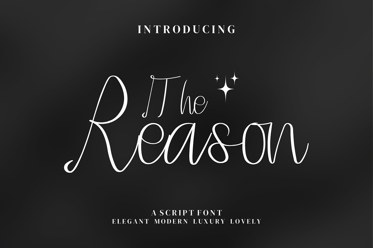 The Reason Script Fonts, a Script Font by mahstudios