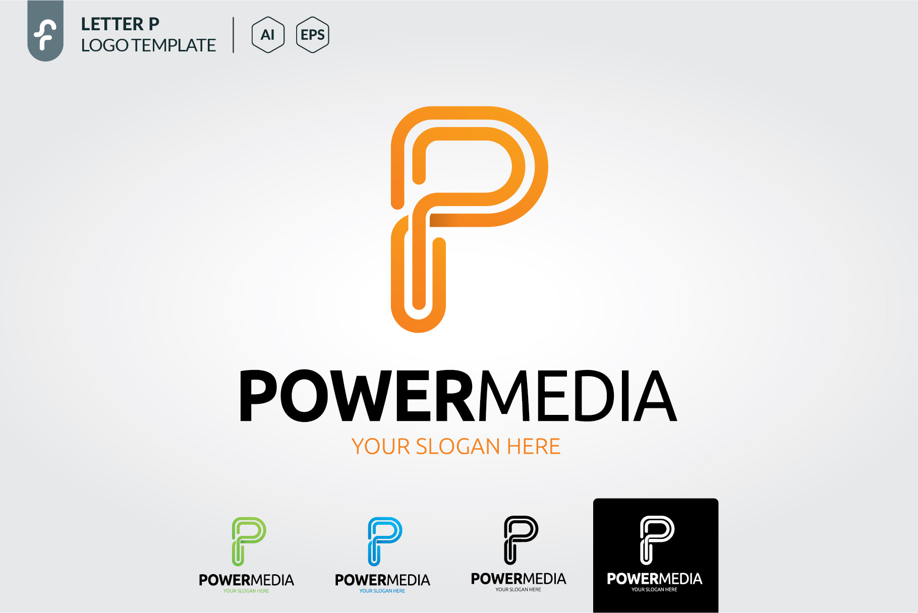 Letter p logo template | Branding & Logo Templates ~ Creative Market