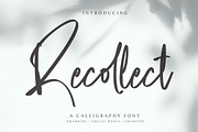 Recollect - Calligraphy Font, a Handwritten Font by Arendxstudio