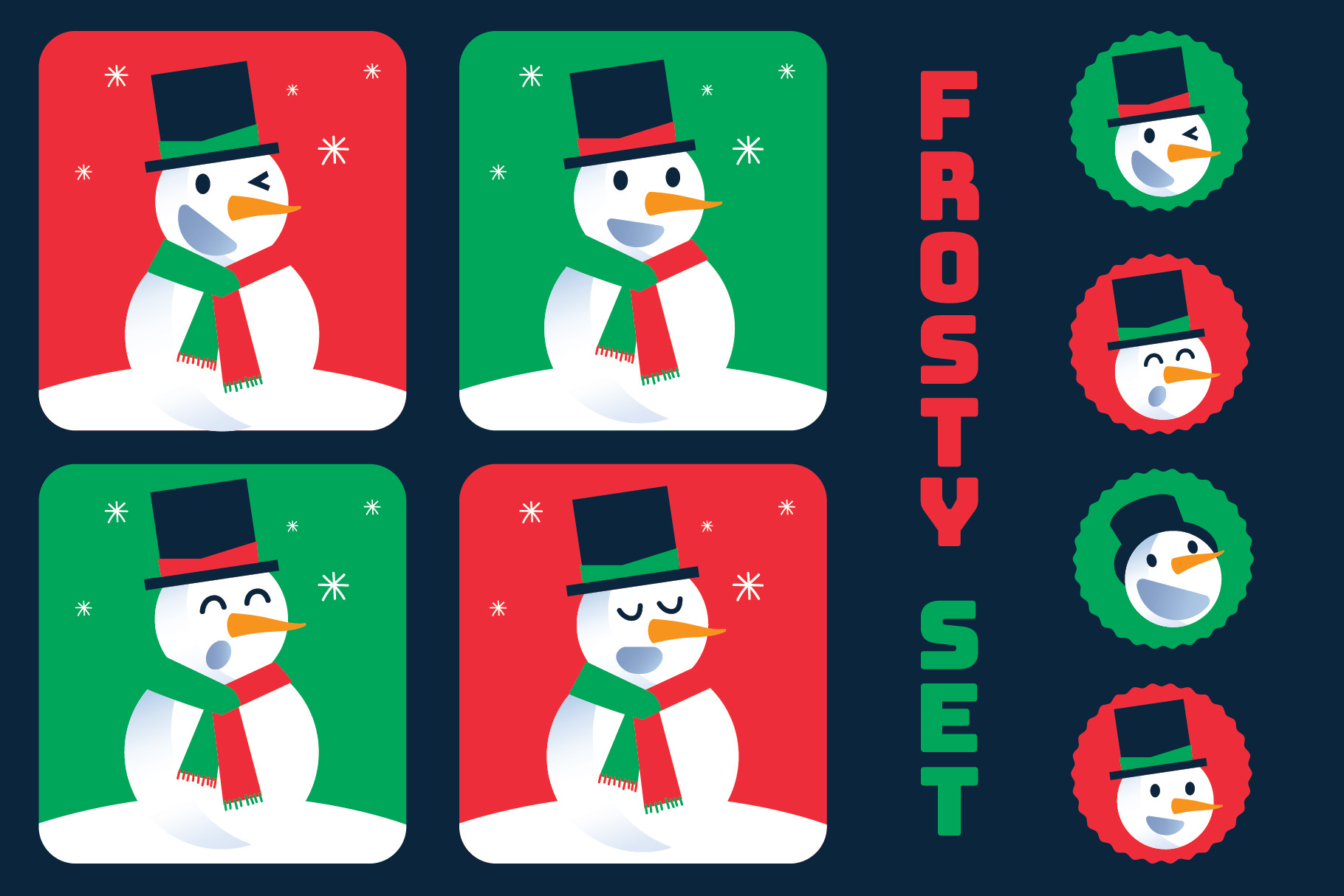 Frosty the Snowman Xmas Set, an Object Graphic by Do2design