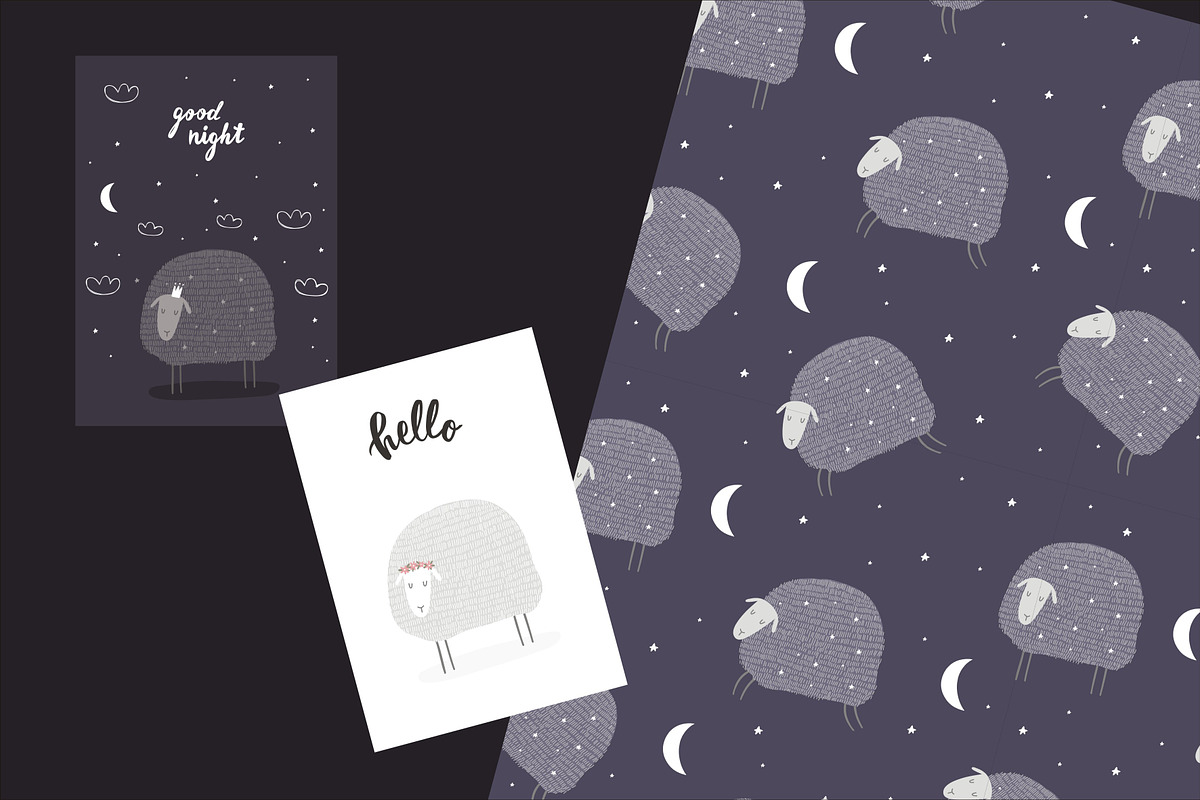 Cute card with hand drawn animal, an Animal Illustration by Barkova Nadya