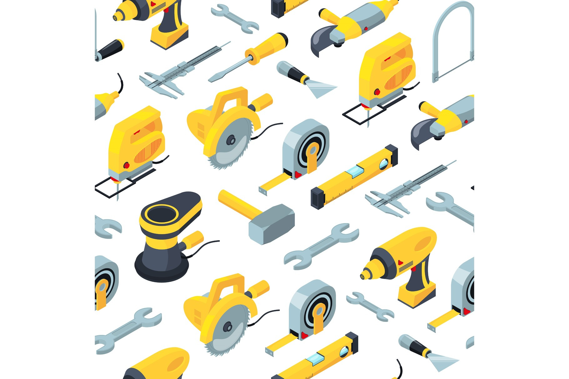 Vector construction tools isometric, a Background Graphic by Onyx