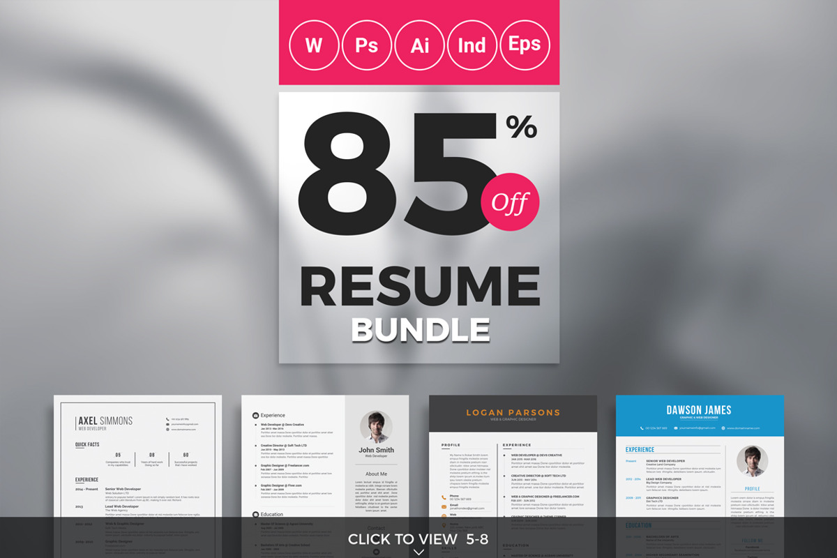 Top Selling Resume/CV Big Bundle, a Resume Template by ThemeDevisers