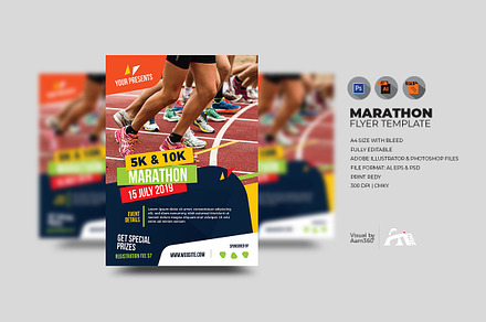 Triathlon Event Flyer Templates | Flyer Templates ~ Creative Market