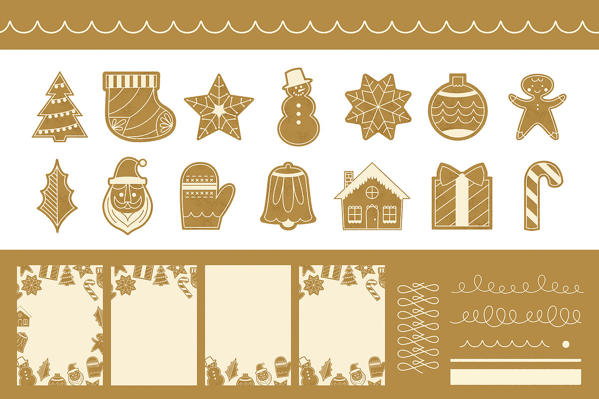 Gingerbread Graphics Set, a Graphic by Emily Schramm