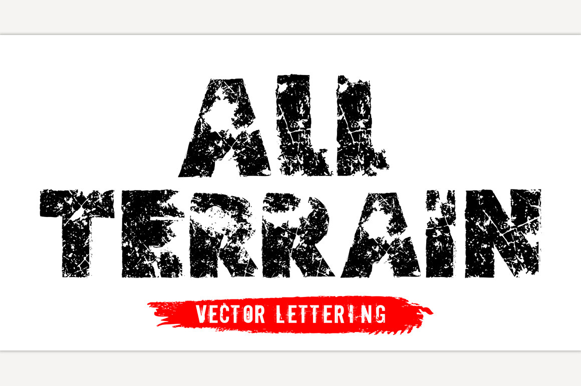 Off-Road hand drawn grunge lettering, a Texture Illustration by Anna's Shop