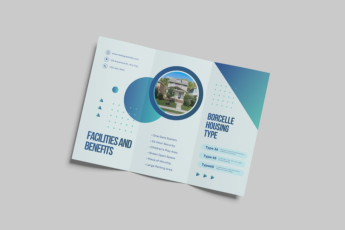 Trifold Brochure Mockup, a Books & Magazine Mockup by seramoe