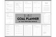 Printable Goal Tracker Bundle, a Templates & Theme by Templatables