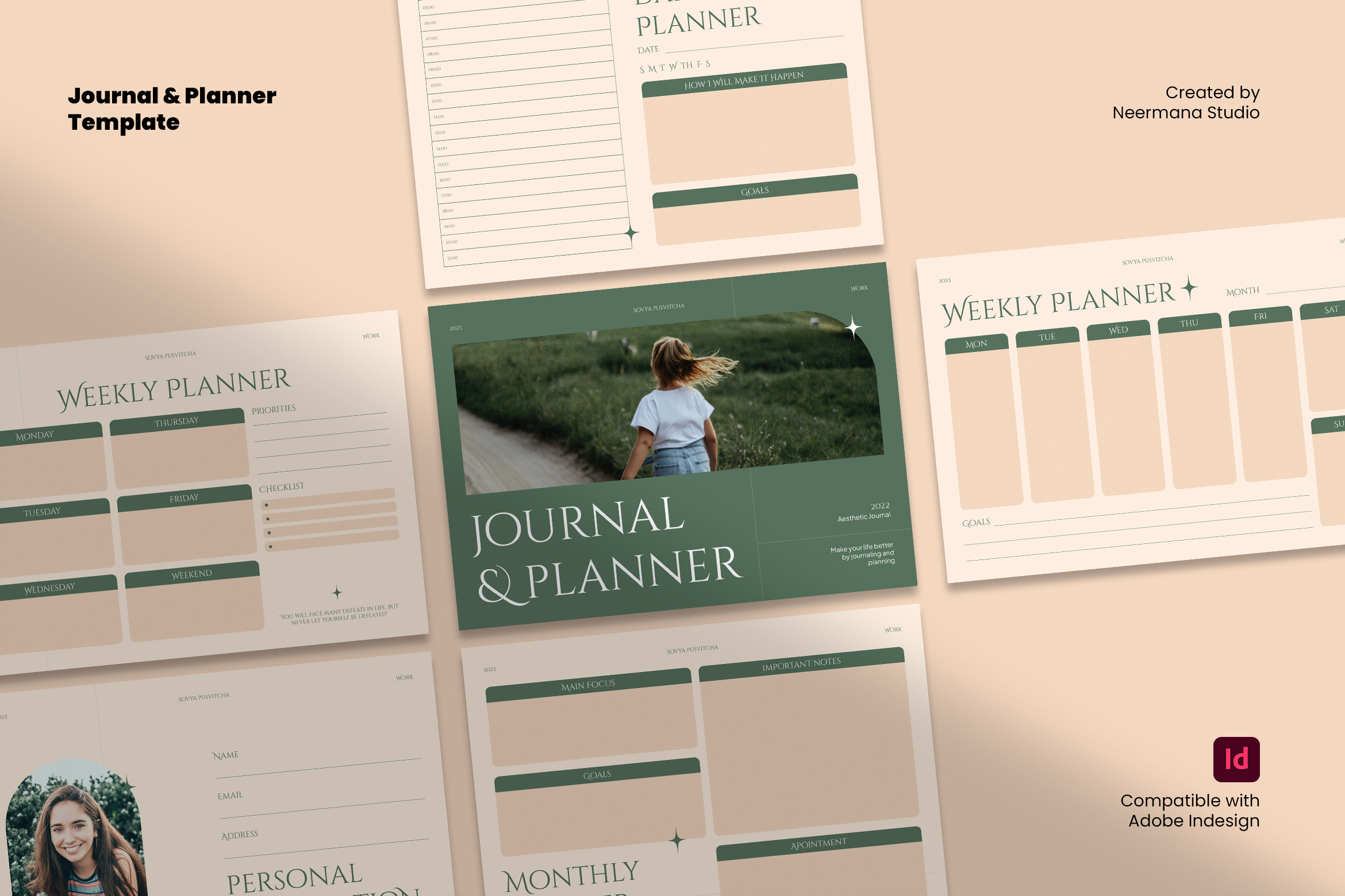 Journal & Planner Template, a Presentation Template by Neermana ...