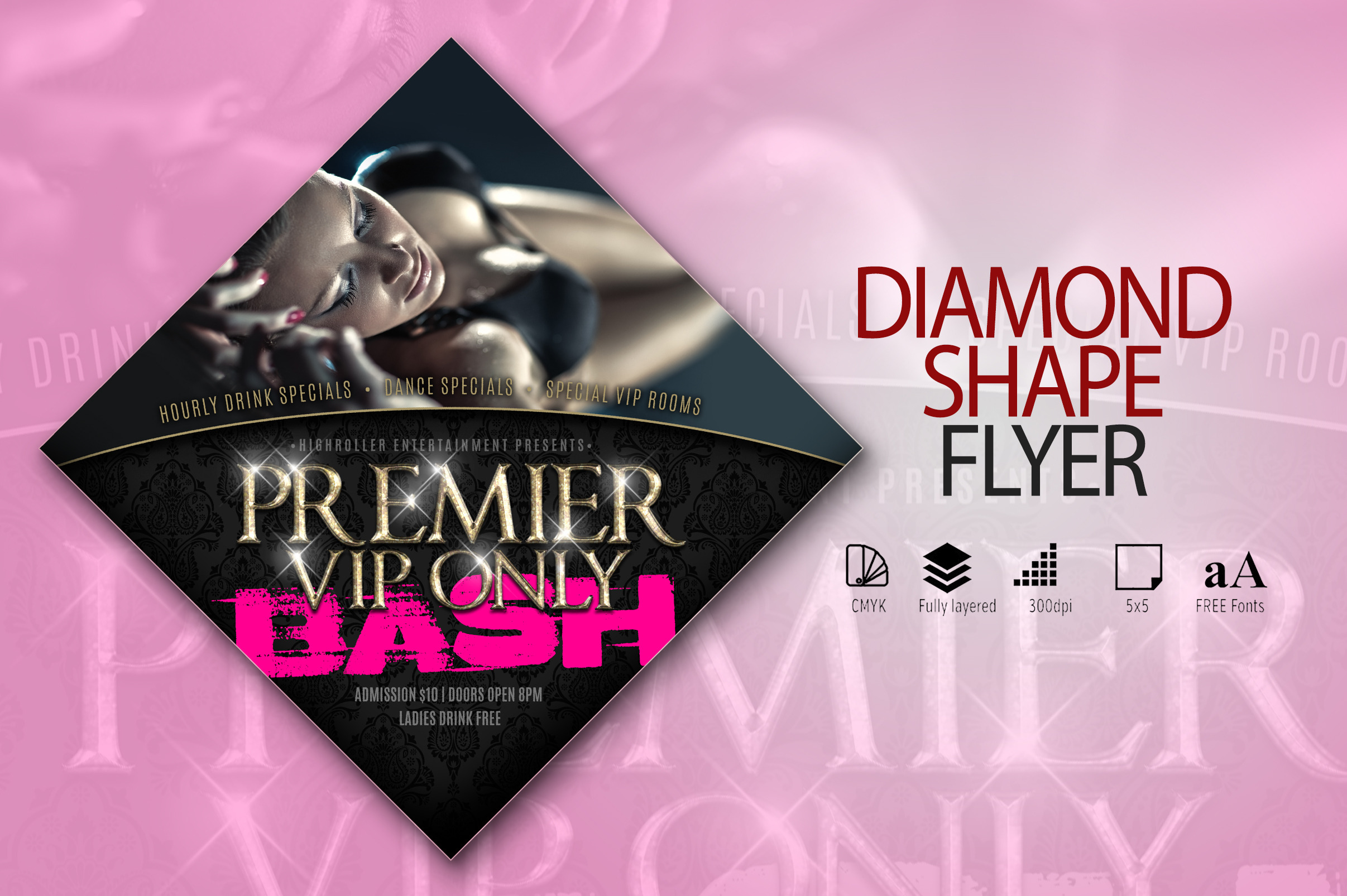 5x5 Diamond Shape Flyer, a Flyer Template by potterDesigns