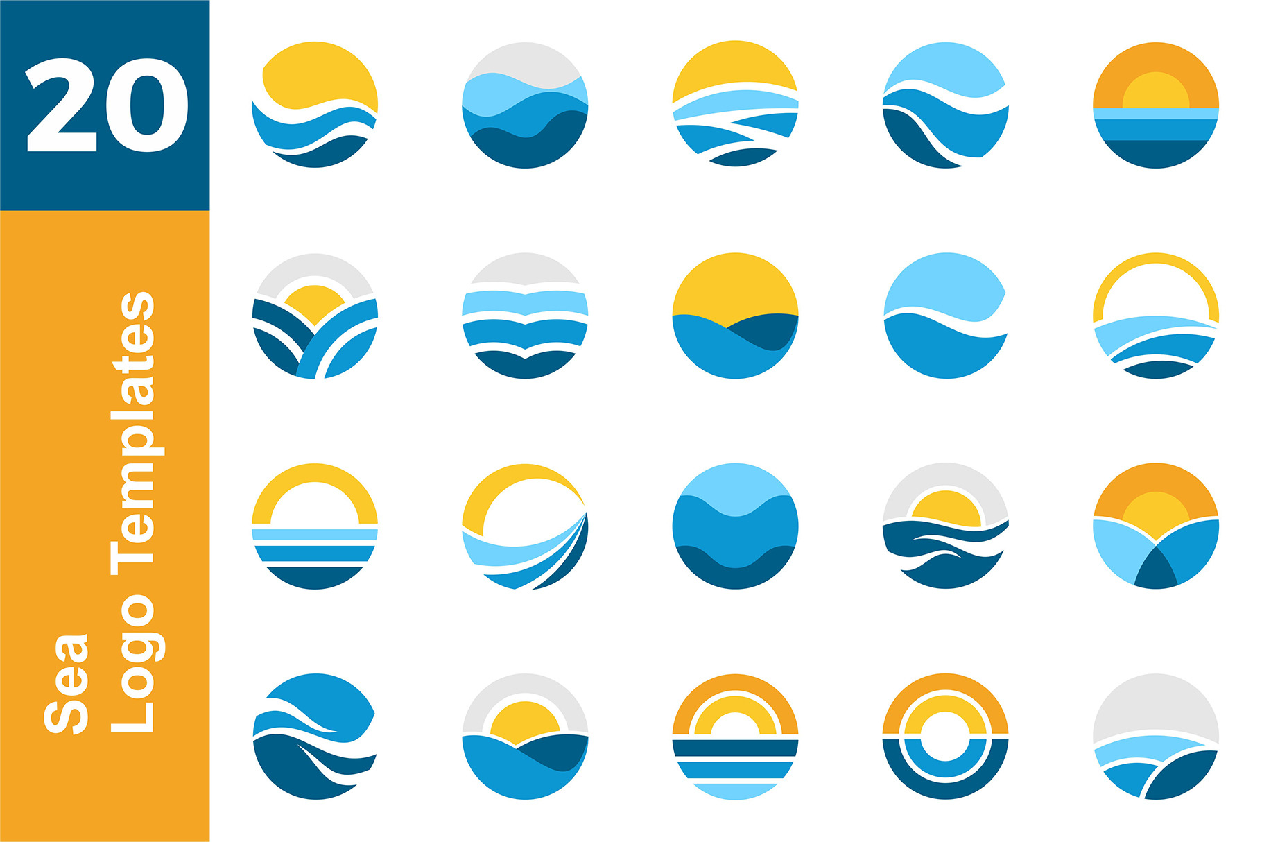 20 Logo Sea Template Bundle, a Branding & Logo Template by Acongraphic