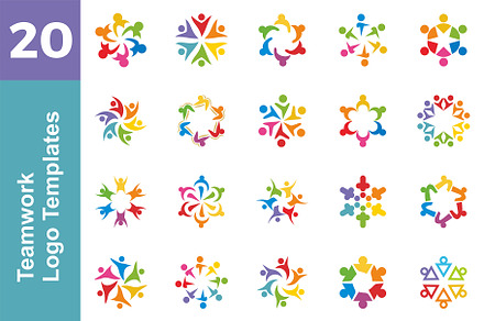 20 Logo Teamwork Templates Bundle, a Branding & Logo Template by ...