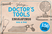 156 Victorian Doctor's Tools, an Illustration by Bayford Design
