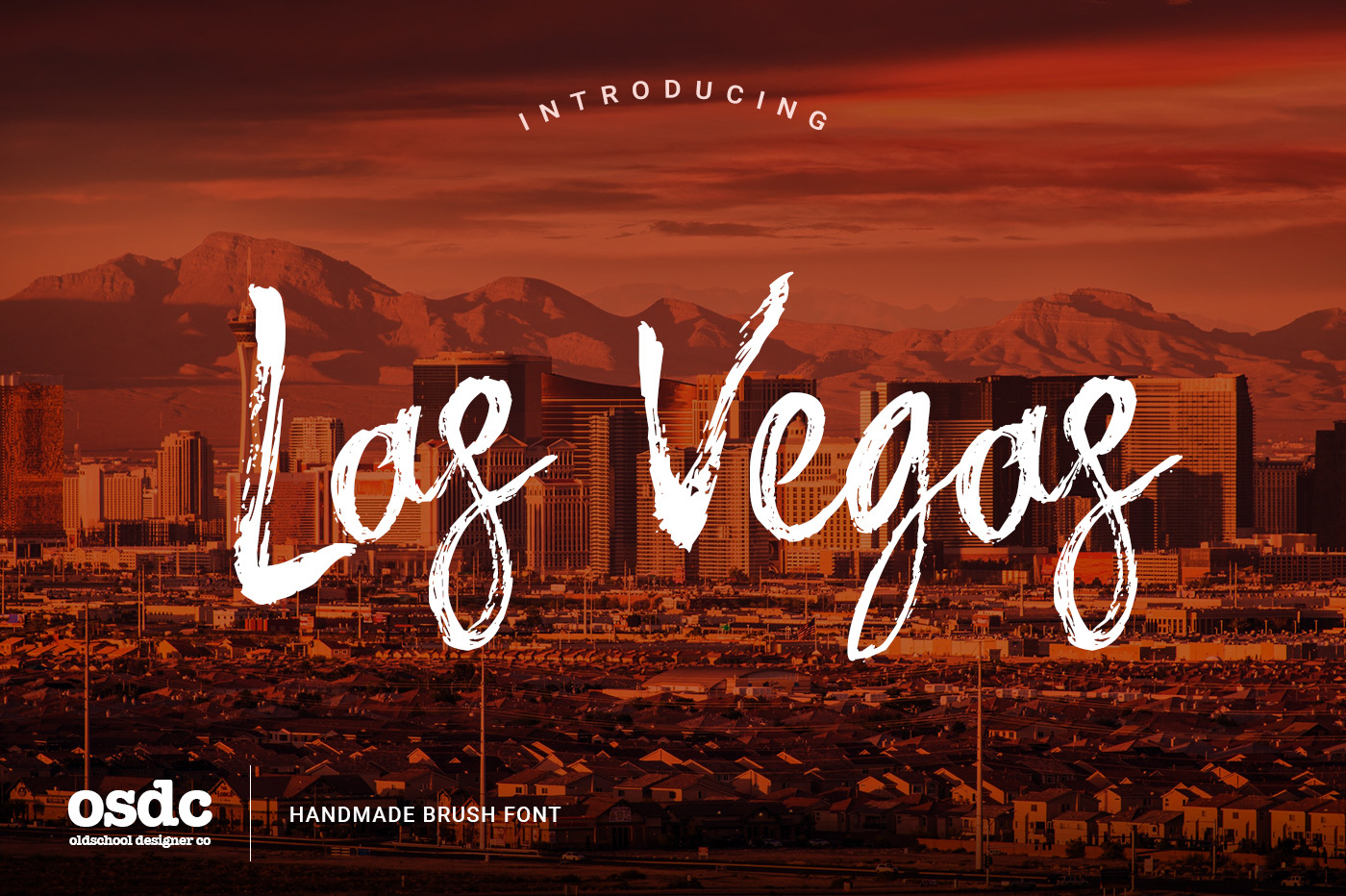 Las Vegas Brush Font, a Script Font by oldschool designer co