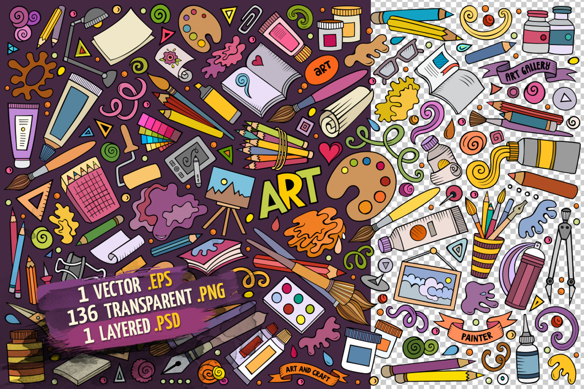Art & Craft Objects Set, an Object Graphic by BALABOLKA