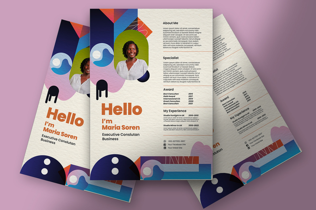 Bundle Resume CV Design Template, a Resume Template by MaikoHatta ...