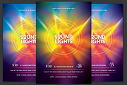 Sound Lights Flyer, a Flyer Template by KiraYamato Design Studio
