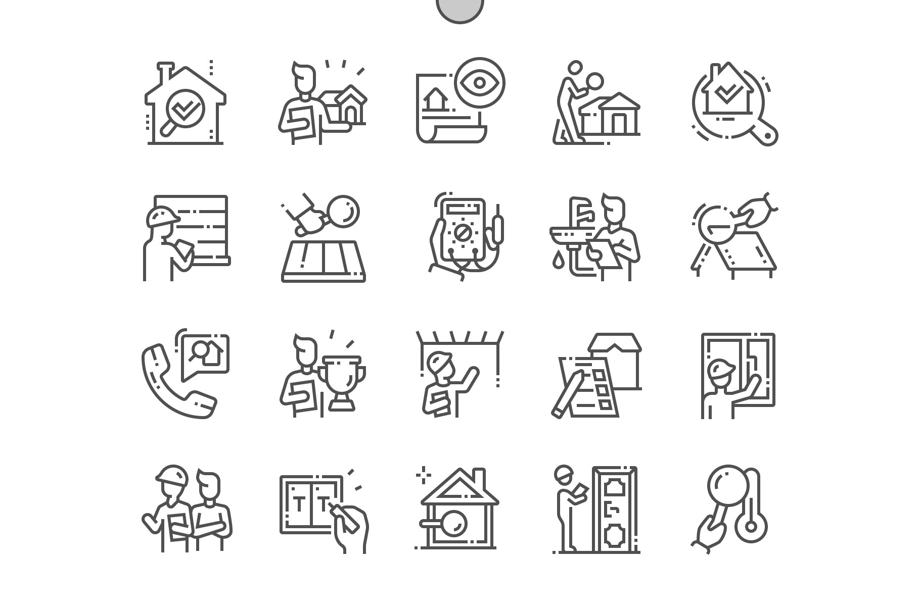 Home inspections Line Icons | Outline Icons ~ Creative Market