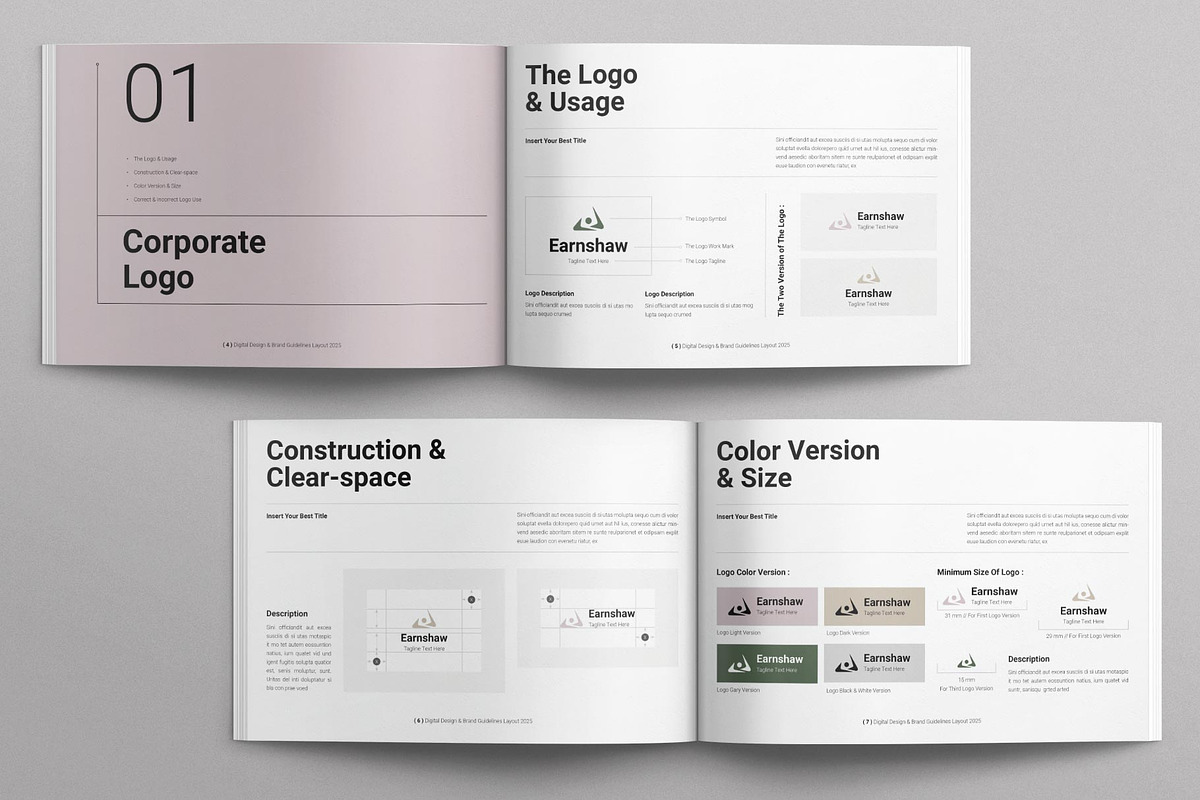 Digital Brand Guidelines Landscape, a Magazine Template by TemplatesForest
