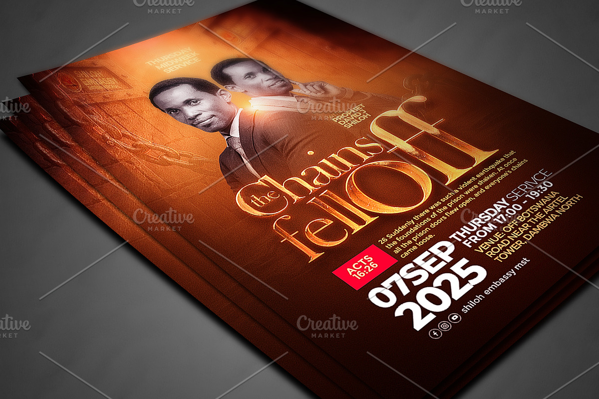 Midweek Service Flyer template