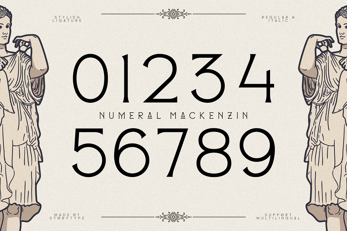 Mackenzin Display Typeface Font, a Sans Serif Font by Storytype Studio