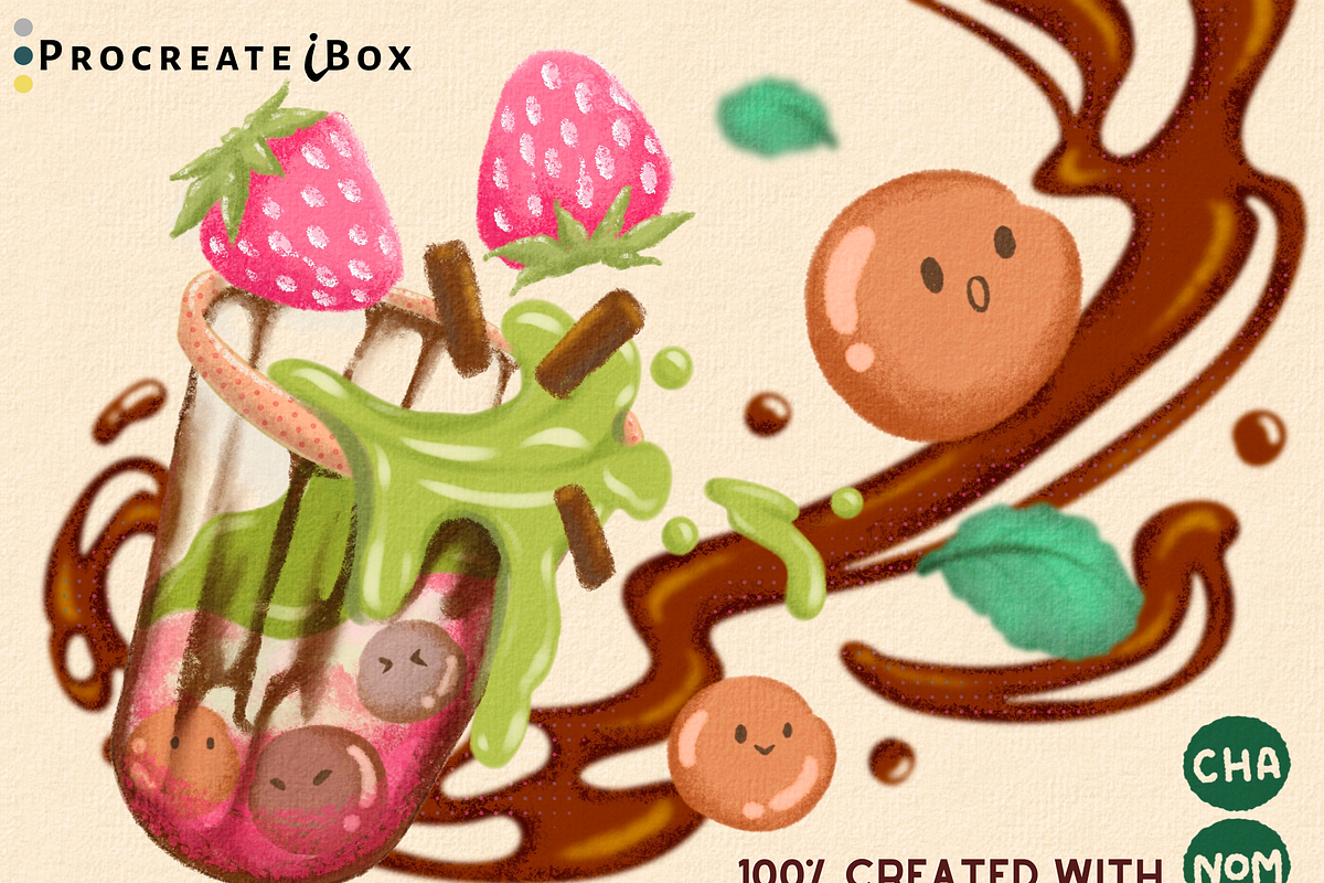 Chanom illustration Procreate brush, a Brush Add-On by ProcreateiBox