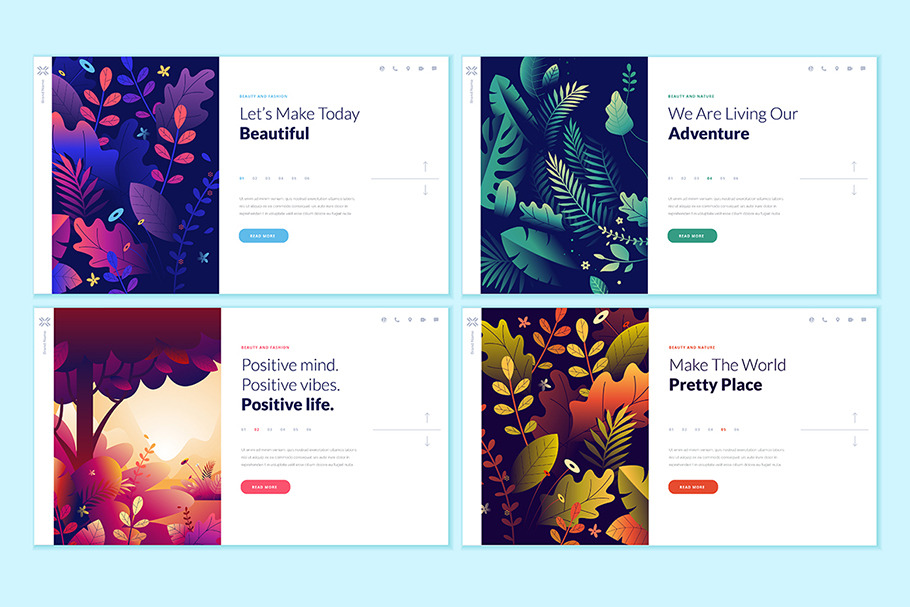 Set of Beauty Web Design Templates, a Templates & Theme by PureSolution