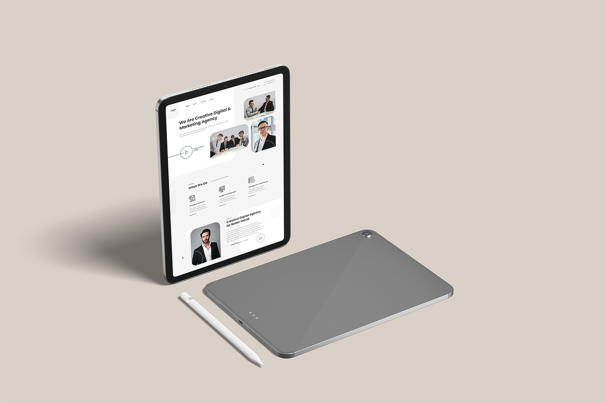 iPad Air - Web App Presentation Mockup