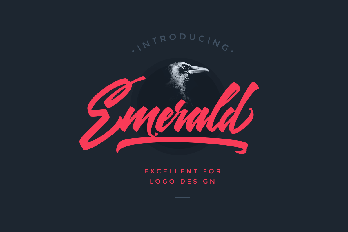 Emerald Script Font, a Script Font by kavoon