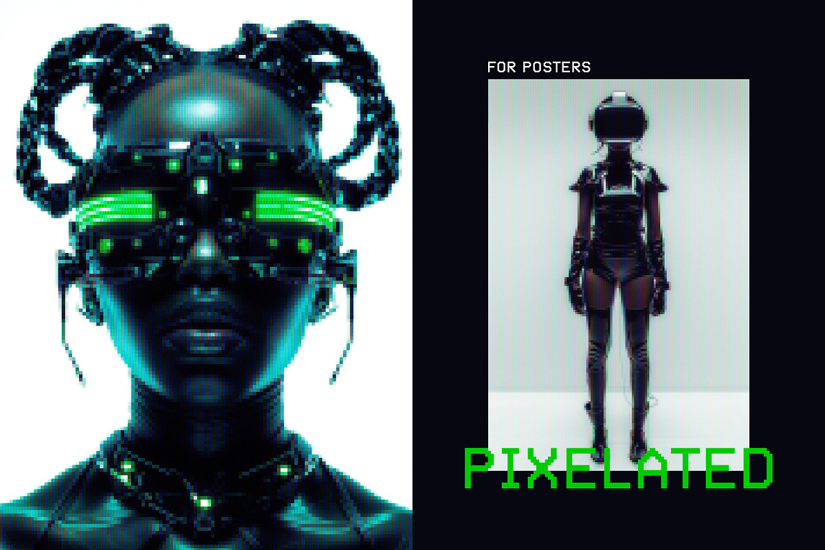 Pixelated Screen Poster Effect, a Layer Style Add-On by Design Squad