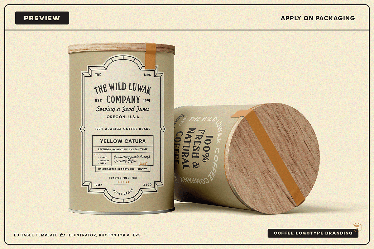 Logotype Coffee Branding Kit, a Branding & Logo Template by Refolve Design