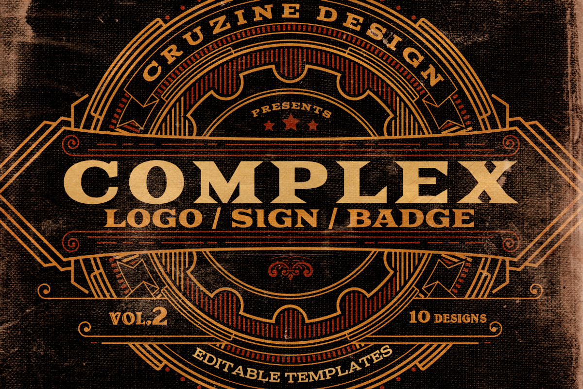 Complex Logos/Signs/Badges v.2, a Branding & Logo Template by Cruzine