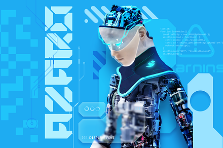 Robodron font, a Sans Serif Font by Sentavio