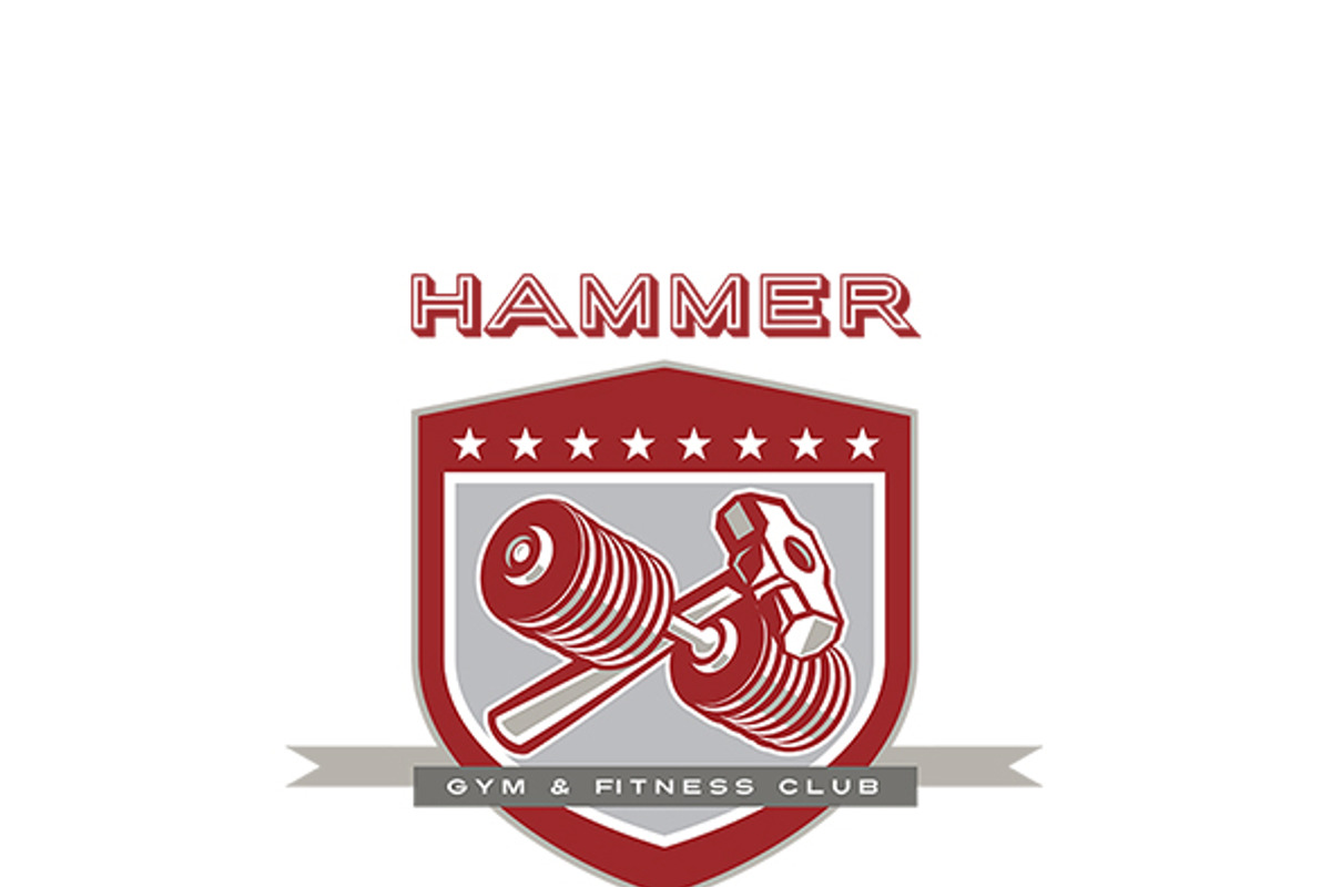 Hammer Gym Fitness Club Logo, a Branding & Logo Template by patrimonio