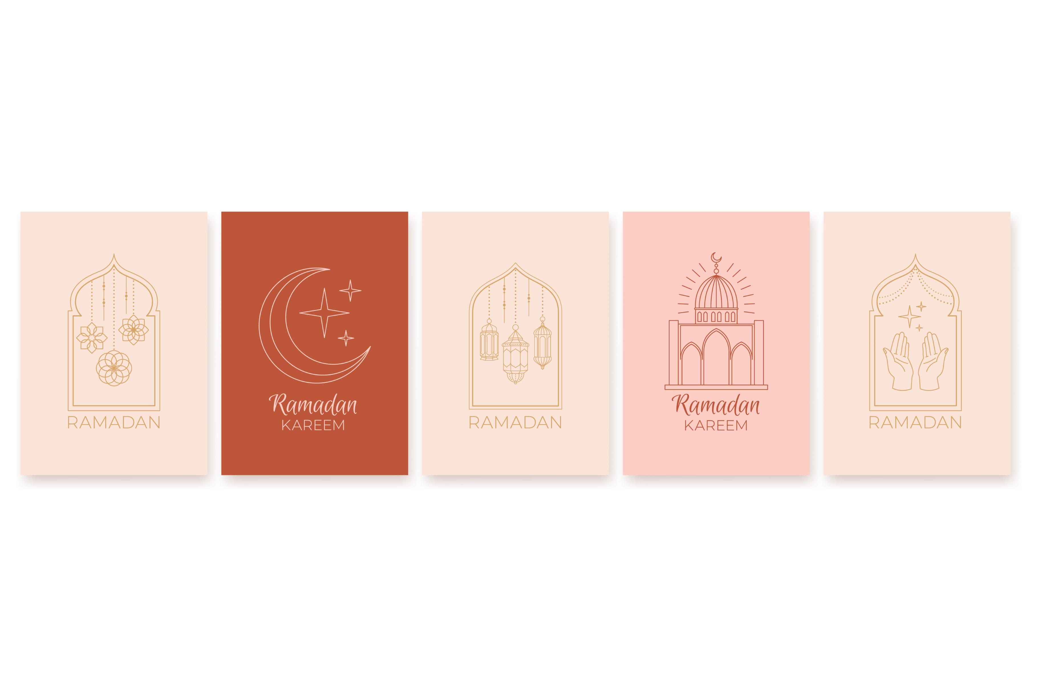 Arabic greetings cards with mosque, a Graphic by LadadikArt