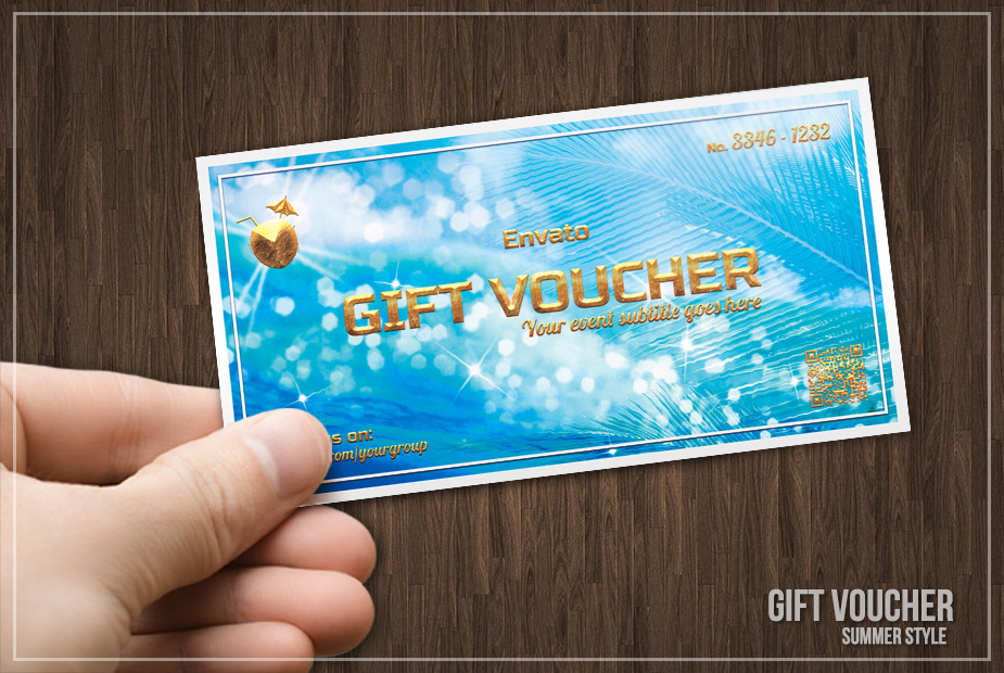 Summer style gift voucher, a Card Template by Tzochko