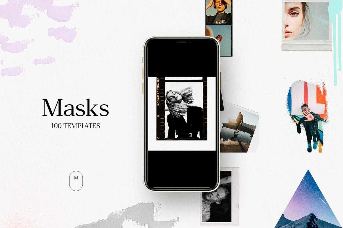 100 Overlay Shapes Instagram Masks, a Social Media Template by The Muza