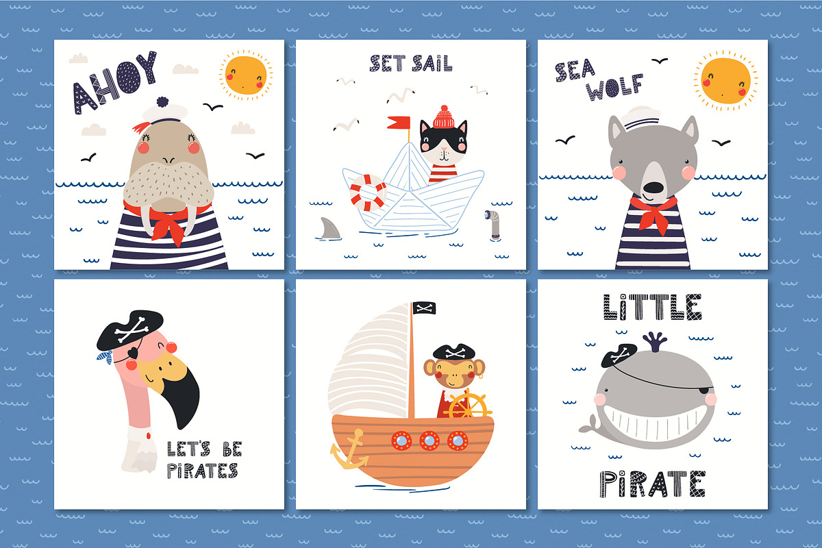 Little Sailor Cute Animals Graphics, an Animal Illustration by ...