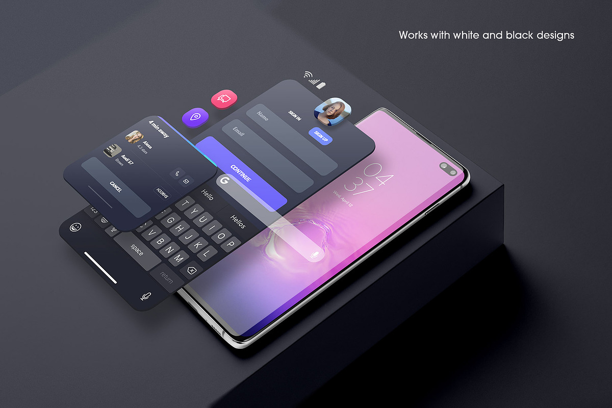 Android Smartphone Mockup, an Android Mockup by Mockup Cloud