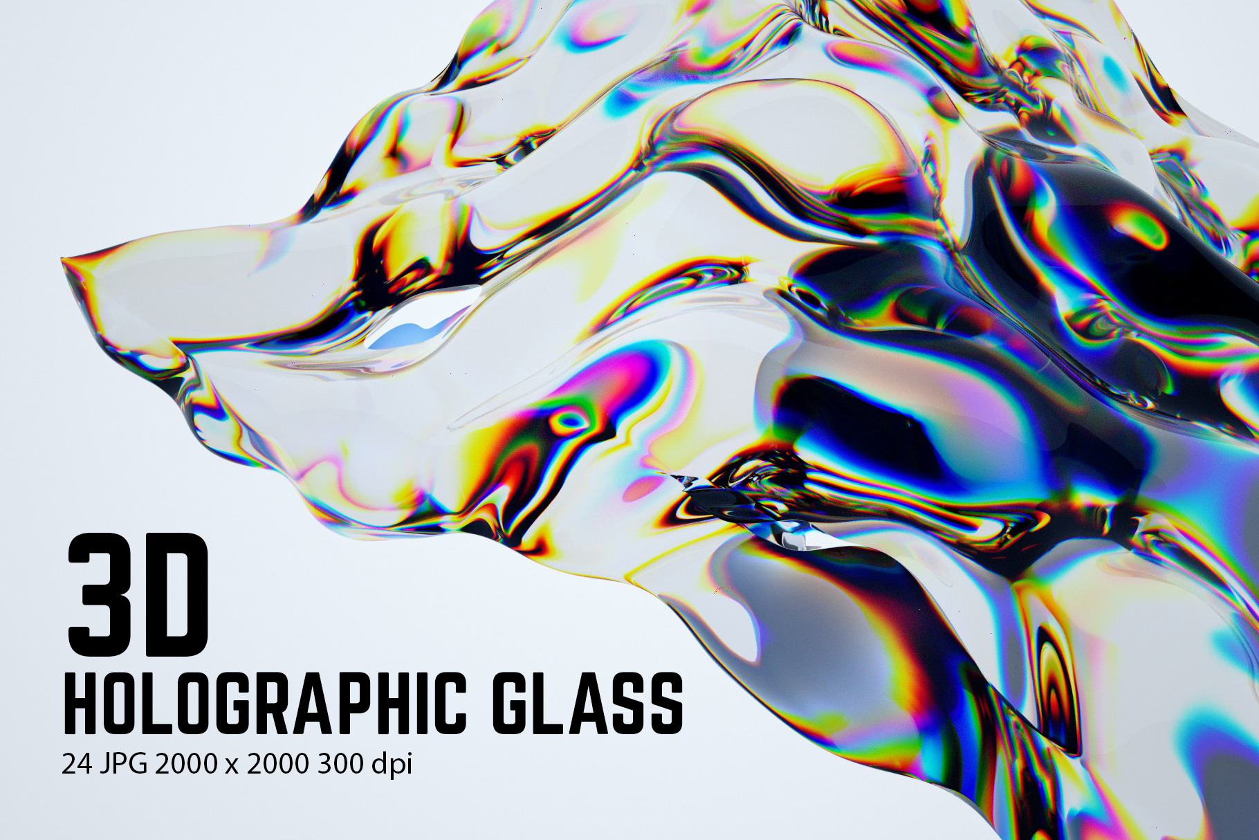 3D Holographic Glass - Texture Pack, a Texture Graphic by smiley.studio ...