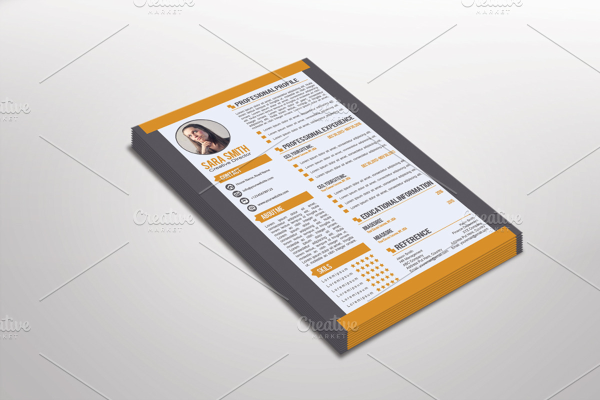 Enoxia Resume Template, a Resume Template by Dueza.Com
