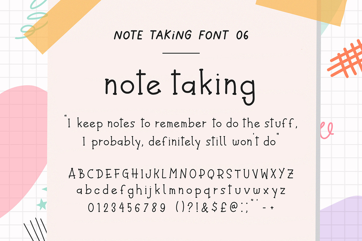 Note Taking Font Bundle (8 Fonts), a Font by Lollipop Hand Drawn