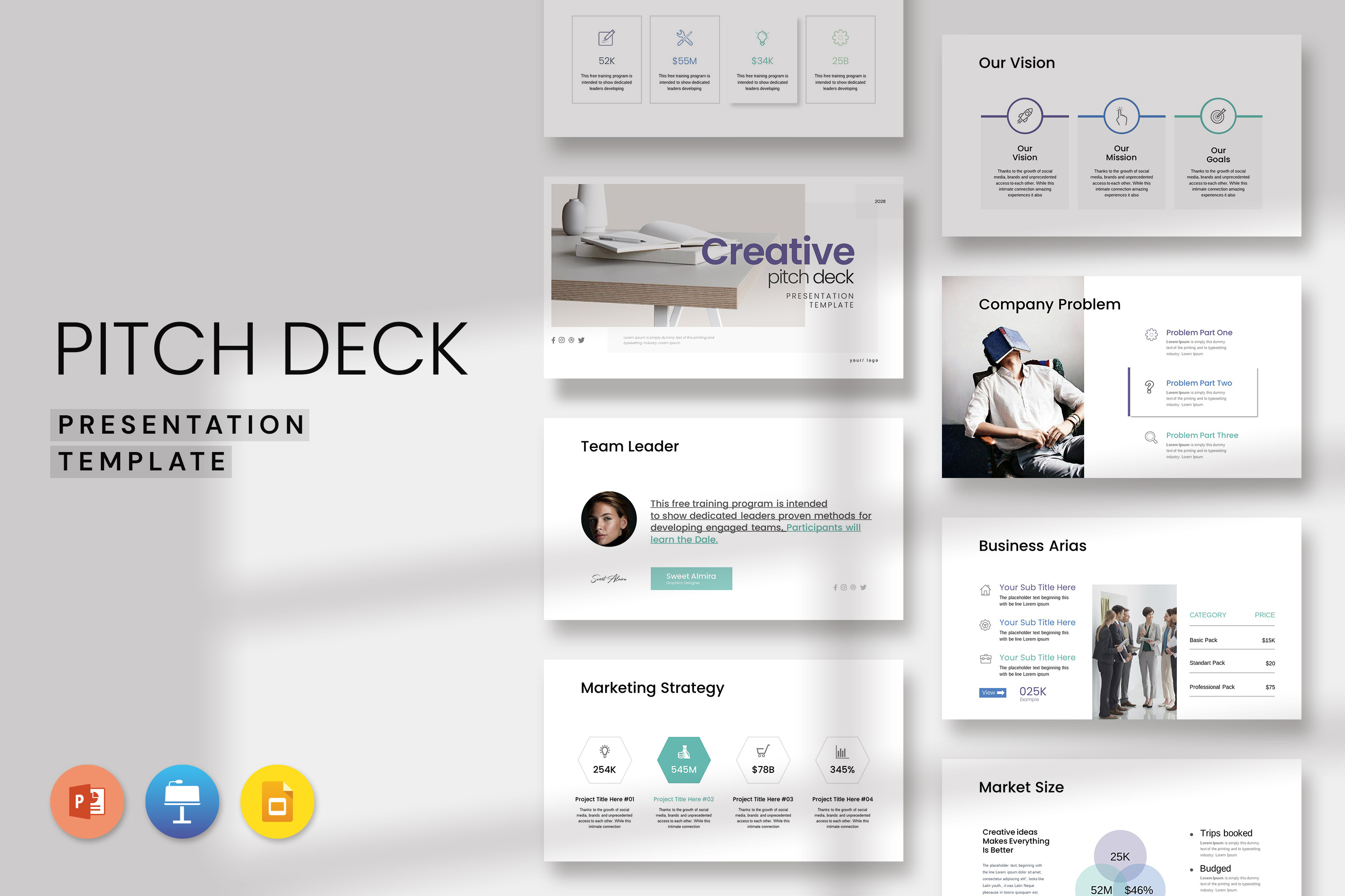 Creative Pitch Deck Template, a Presentation Template by evgenystudio ...