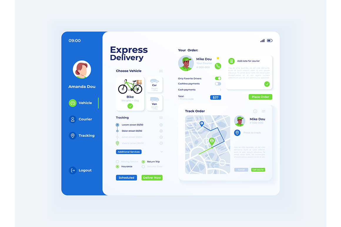 Express delivery tablet interface, a Graphic by bsd studio