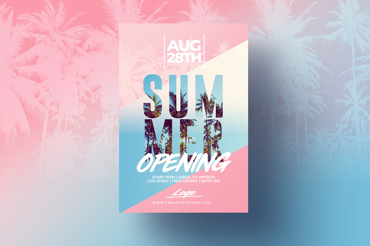 Summer Flyer Invitation, a Flyer Template by Rome B Creation