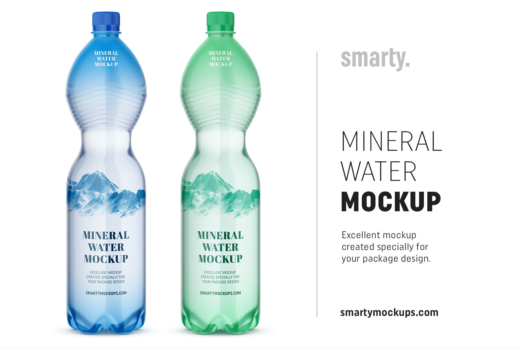 Mineral water bottle mockup, a Packaging Mockup by Smarty Mockups