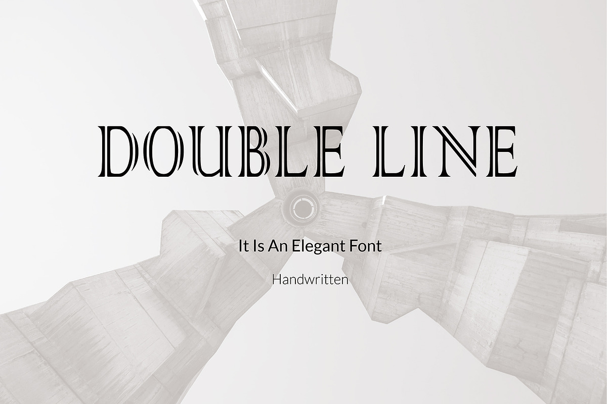 Double Line-Handwritten Font, a Font by LYB-Design